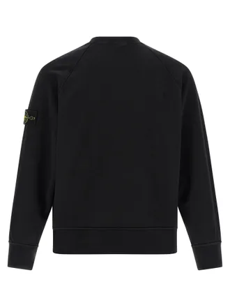 Stone Island Raglan Crew Neck Sweatshirt - Black