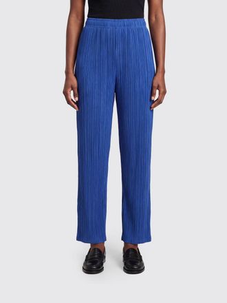 Pleats Please Issey Miyake Hoch taillierte plissierte Hose mit weitem Bein