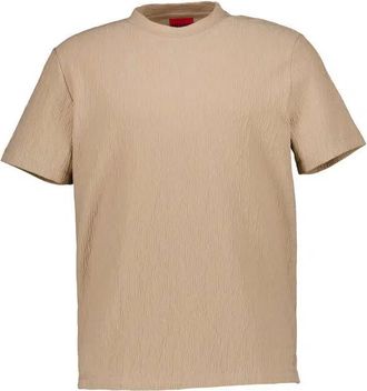 HUGO BOSS Herren T-Shirt beige Baumwolle