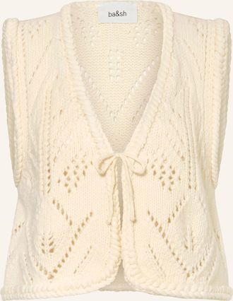 BA&SH Ba&Sh Strickweste Giles weiss