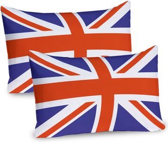 Abakuhaus Union Jack Kissenbezug Packung mit 2, Klassisches traditionelles Flaggen-Großbritannien Modernes britisches Loyalitäts-Symbol, Dekorativer Gedruckter 