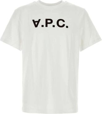 A.P.C. A.p.c., Homme, Tops, Blanc, Taille: M VPC Logo T-Shirt