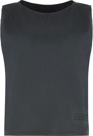 Maison Margiela Femme, Tops, Noir, Taille: 36 FR Haut sans Manches &agrave; Encolure Bateau