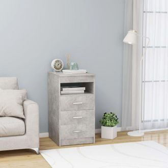 vidaXL Armoire &agrave; tiroirs Gris b&eacute;ton 40x50x76 cm Bois ding&eacute;nierie vidaXL