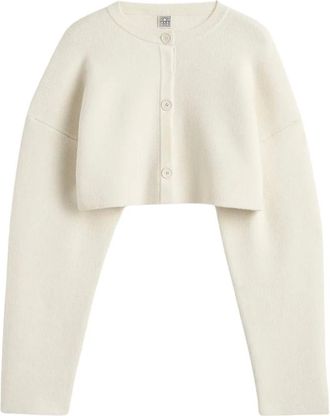 Toteme Femme, Pulls, Blanc, Taille: 40 FR Cardigan Court Oversize