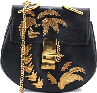 Chlo&eacute; Drew Embellished Leather Mini crossbody bag - Schwarz
