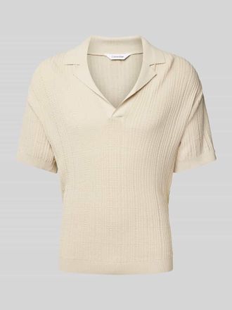 Calvin Klein Underwear Regular Fit Poloshirt mit Strukturmuster