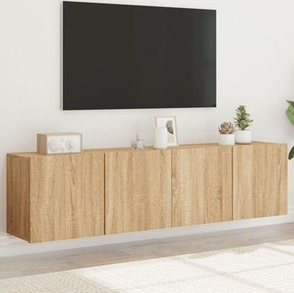 vidaXL Vidaxl - Meubles tv muraux 2 pcs ch&ecirc;ne sonoma 80x30x41 cm