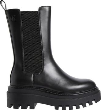 Calvin Klein Bottines Chelsea Femme Flatform Compens&eacute;es, Noir (Triple Black), 40