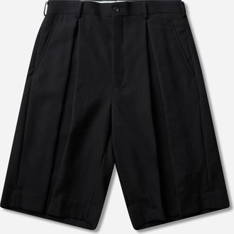 Comme Des Gar&ccedil;ons Men s Wool Pleated Shorts Black