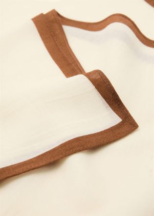 Mango Einstecktuch aus Wollgewebe ecru - Damen - Einheitsgr&ouml;&szlig;e - MANGO