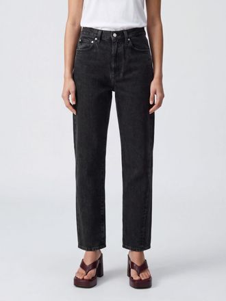 Toteme Jean droit taille mi-haute en denim de coton
