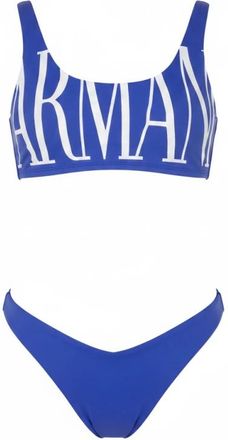 Emporio Armani Femme, Maillots de bain, Bleu, Taille: 44 FR Ensemble Bikini Br&eacute;silien en V