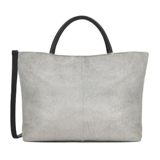 Kazar Kazar Studio Silberne Henkeltasche mit schwarzen Ledergriffen - - Bags - Damen - Grau - ONE SIZE