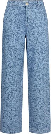 Part Two Femme, Jeans, Bleu, Taille: 36 FR Jean Denim Rose à Jambes Larges