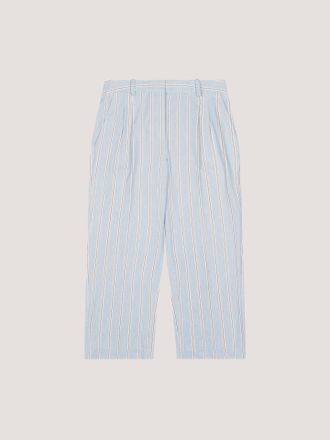 Circolo 1901 Fancy Striped pleated trousers Gray Blue 001 / 42