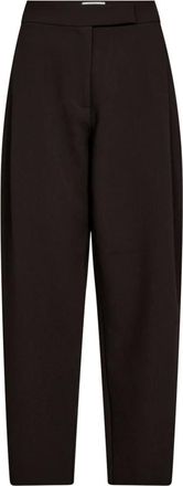 Co'Couture Femme, Pantalons, Brun, Taille: 40 FR Pantalon &agrave; plis carotte marron fonc&eacute;