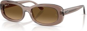 Ray-Ban Femme, Accessoires, Brun, Taille: 56 MM Oval Lunettes de soleil