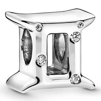 Pandora Pandora Charm Gémeaux en argent sterling avec zircones cubiques transparentes