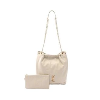 Saint Laurent Pre-owned Jamie Leather Shoulder Bag - Femme - Pre-owned - Beige - Taille: ONE Size