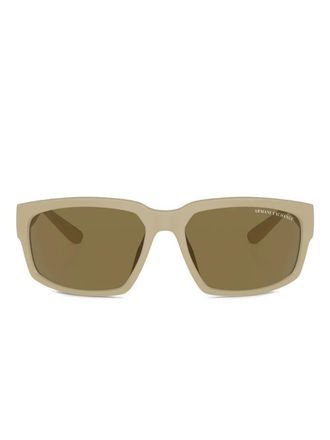 A|X Armani Exchange lunettes de soleil &agrave; monture rectangulaire - Tons neutres