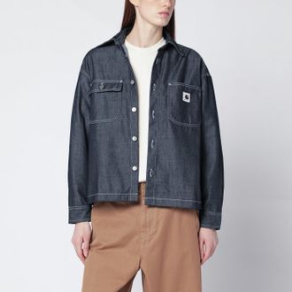 Carhartt Work in Progress Louis Hemdjacke aus blauem Denim