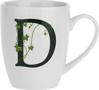 La Porcellana Bianca la Porcellana Becher Buchstabe D, wei&szlig;