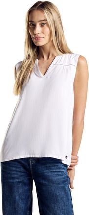 Street One Damen A344814 Blusentop mit Print, White, 36