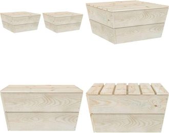 vidaXL Vidaxl - Tables de jardin 2 pcs 60x60x30 cm Bois d&eacute;pic&eacute;a impr&eacute;gn&eacute; - Table De Jardin - Mobilier De Jardin - Set De Tables - Table En Bois - Table