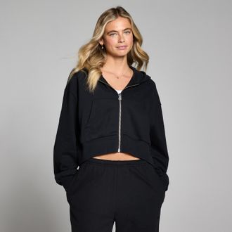 MyProtein Sweat &agrave; capuche zipp&eacute; Lifestyle MP femme - Noir d&eacute;lav&eacute; - XS
