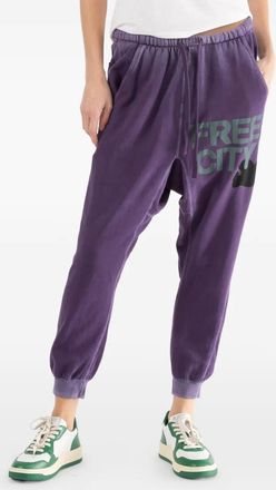 Freecity drawstring lettering track pants - Violett
