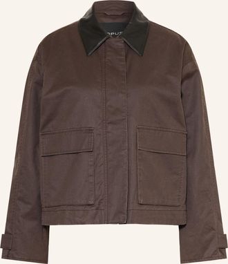 OPUS Kastenjacke Hamina braun