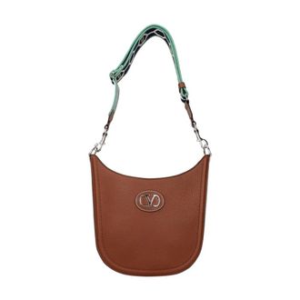 Valentino Garavani Leder-Umh&auml;ngetasche mit verstellbarem Riemen und mehreren F&auml;chern - - Bags - Herren - Braun - ONE SIZE