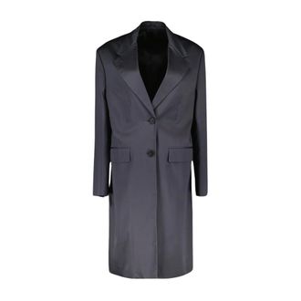 Prada Klassischer langer Mantel - - Coats - Damen - Grau - S