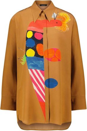 Akris Damen Seidenbluse