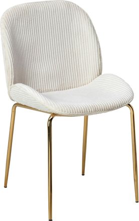 MID.YOU Mid.you Stuhl Cord, Gold, Beige, Metall, Textil, Rundrohr, 48x86x60 cm, Stühle