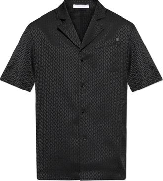 Helmut Lang Homme, Chemises, Noir, Taille: 2XS Modest Jacquard Shirt