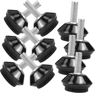 Artibetter 10 Stück Verstellbare Möbelbeine Schraubfüße aus Robustem Edelstahl rutschfest und Schallreduzierend Einfache Montage Geeignet für Stuhl Tisch Sofafüß