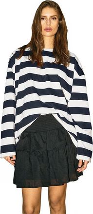 Noisy May Damen Nmember L/S Stripe Sweat Noos, Snow White, 38