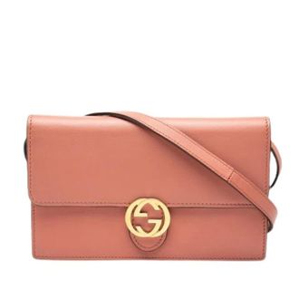 Gucci Portefeuille &agrave; bandouli&egrave;re Pre-owned - Femme - Pre-owned - Rose - Taille: ONE Size