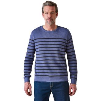 Daxon by - Pull ray&eacute; avec laine homme