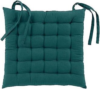 Douceur d'Intérieur Twily gesteppter Sitz (38 x 38 cm), Emerald, Baumwolle/Recycling-Polyester