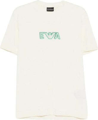 Emporio Armani Homme, Tops, Blanc, Taille: XL T-Shirt Coupe Classique