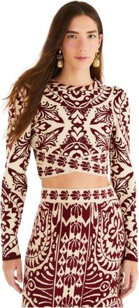 Farm Rio Farm Rio, Femme, Tops, Multicolore, Taille: 40 FR Haut Élégant Off White