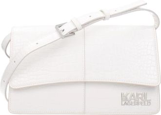 Karl Lagerfeld Krokodilgepr&auml;gter Umh&auml;ngetasche - - Bags - Damen - Wei&szlig; - ONE SIZE
