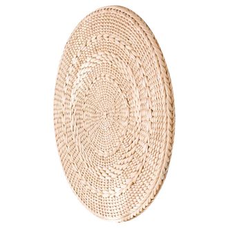 Milisten Japanisches Rundes Sitzkissen aus Strohwaren Gewebtes für Meditation und Entspannung Vielseitiges Bodenkissen für Wohnzimmer Schlafzimmer und Garten D