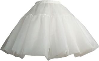Generic Jupe tutu pour femme - Jupe &agrave; bulles de princesse des ann&eacute;es 80 - &Eacute;lastique - Vintage - Jupe de danse moelleuse - Taille haute - Costume de danse pour