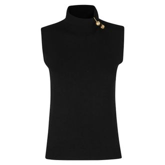 Alberta Ferretti Femme, Tops, Noir, Taille: 40 FR Top Lana Merino
