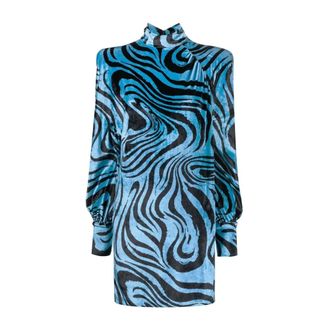 Philosophy di Lorenzo Serafini Abstrakt bedrucktes Samtkleid - - Dresses - Damen - Mehrfarbig - S