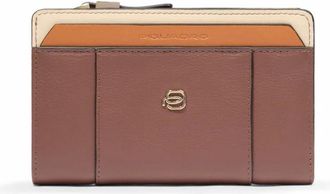Piquadro Femme, Accessoires, Brun, Taille: ONE Size Portefeuille femme avec porte-monnaie, porte-cartes de crédit et protection Rfid